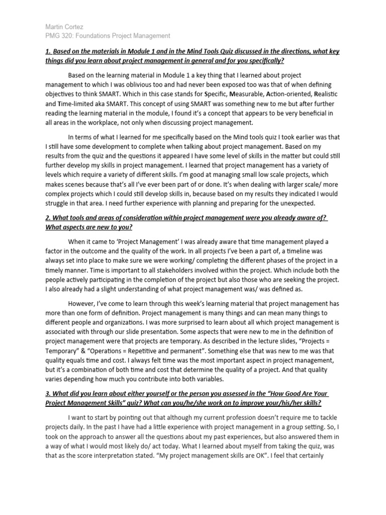 Module 1 Worksheet-What Do You Know | PDF | Project Management | Business