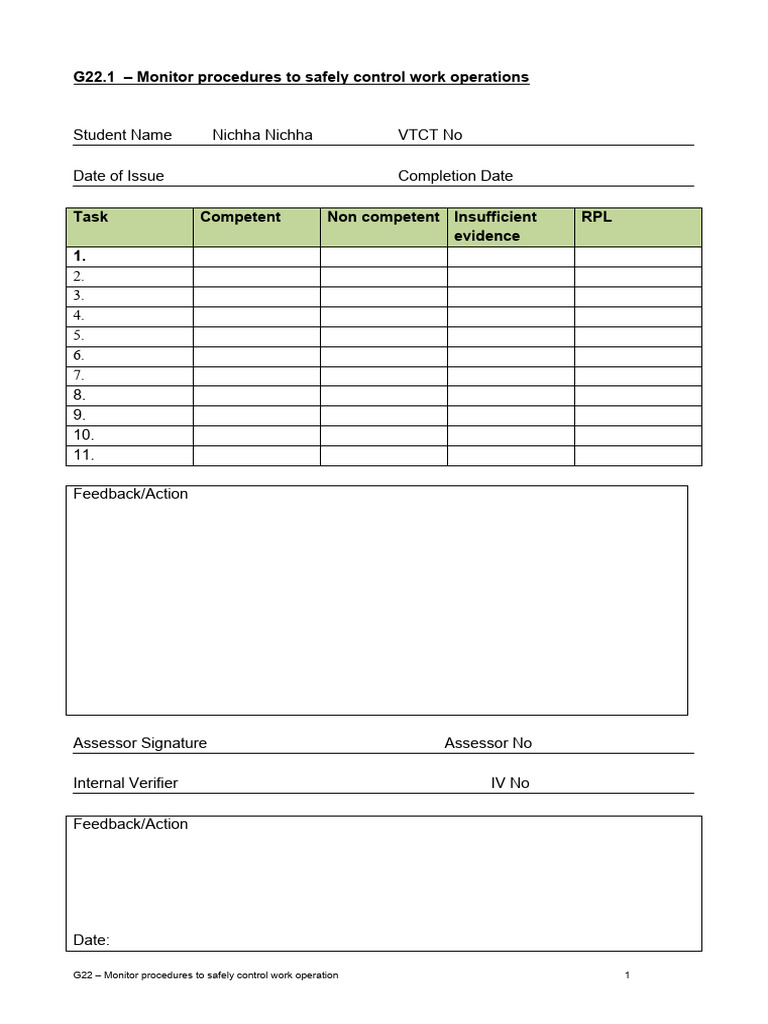 Workplace Safety Monitoring Guide | PDF | Occupational Safety And ...