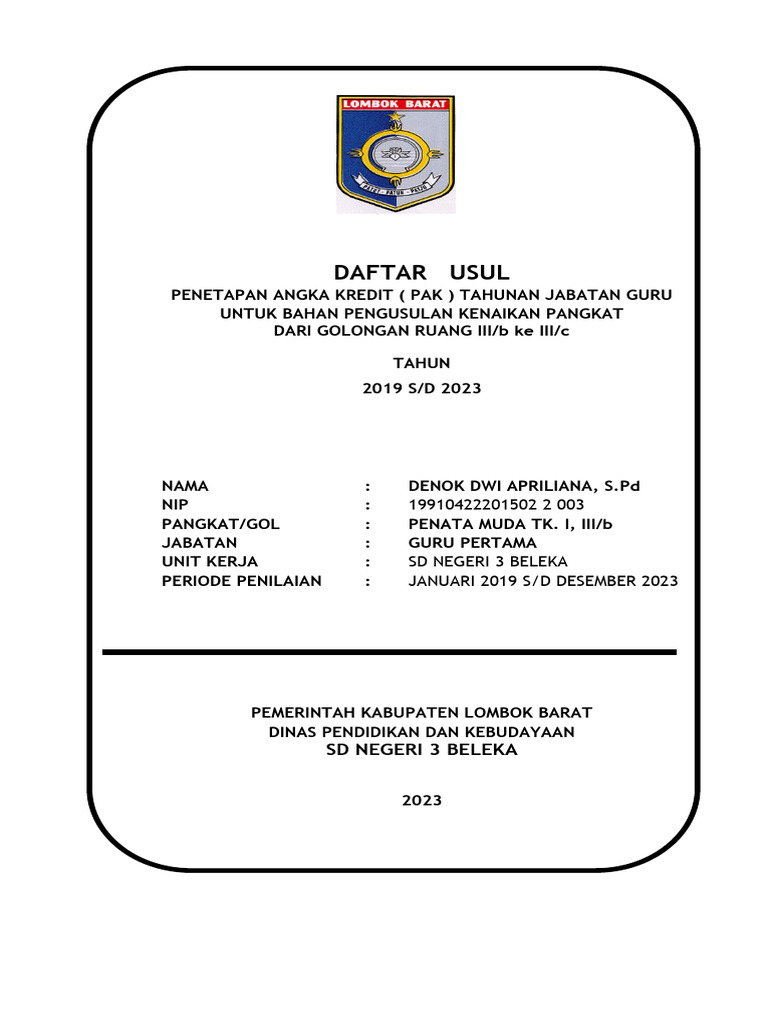 Surat Pengantar Dupak | PDF