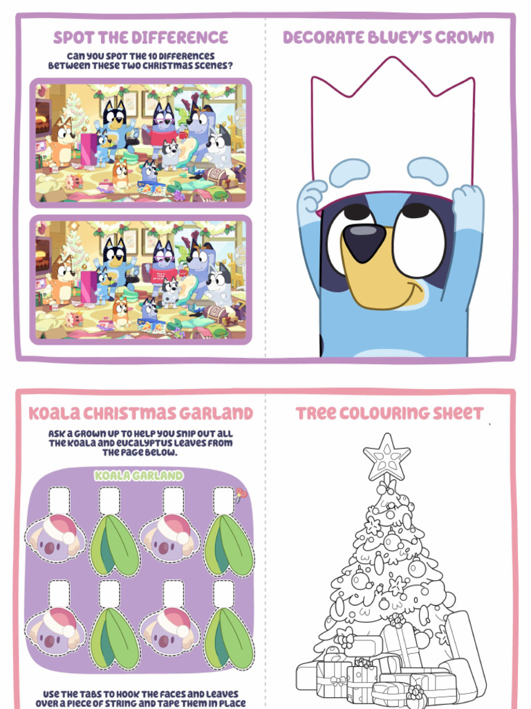 Bluey Christmas Craft Booklet | PDF