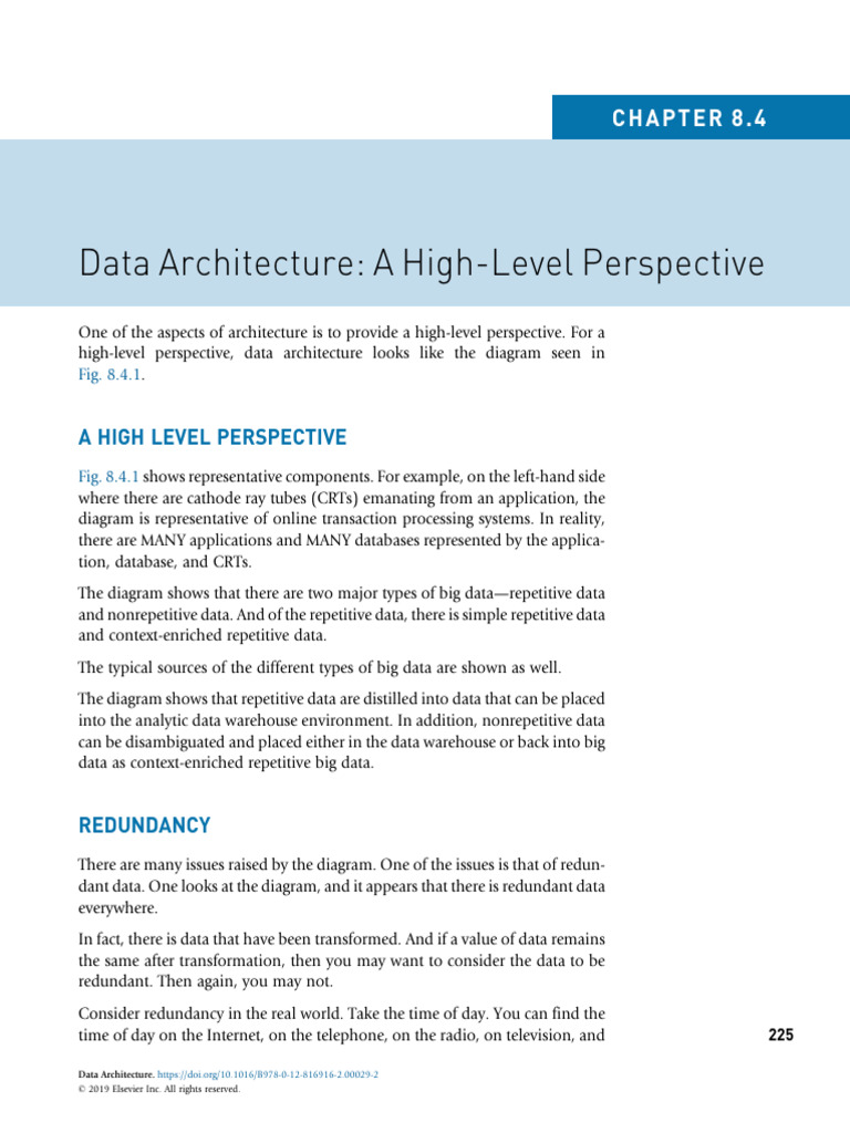 Data Architecture: A High-Level Perspective | PDF | Data Warehouse | Banks
