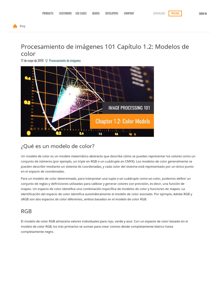 Image Processing 101 Chapter 1.2 - Color Models - Dynamsoft Blog | PDF | Color | Matiz