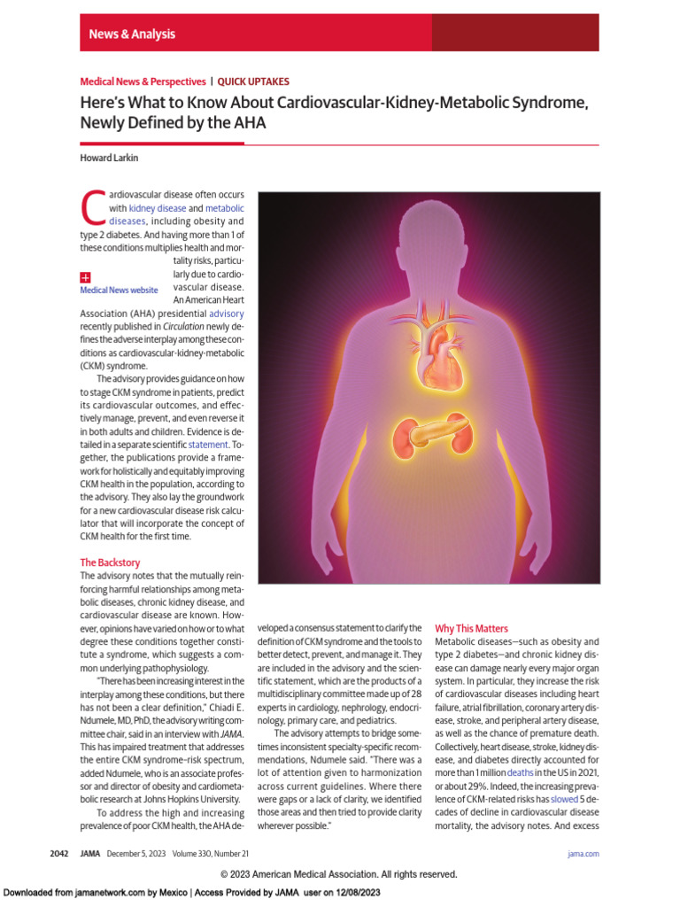 Here's What To Know About Cardiovascular-Kidney-Metabolic Syndrome ...