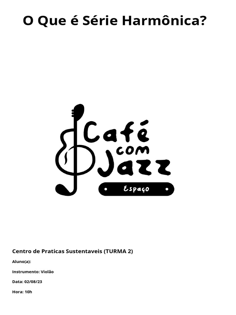 O Que É Série Harmônica | PDF | Acorde (música) | Intervalo (música)