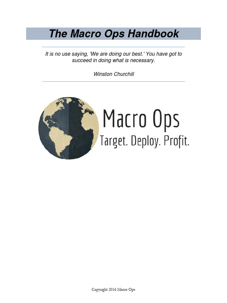 The Macro Ops Handbook | PDF