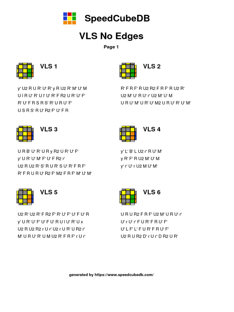 Speedcubedb Vls No Edges | PDF
