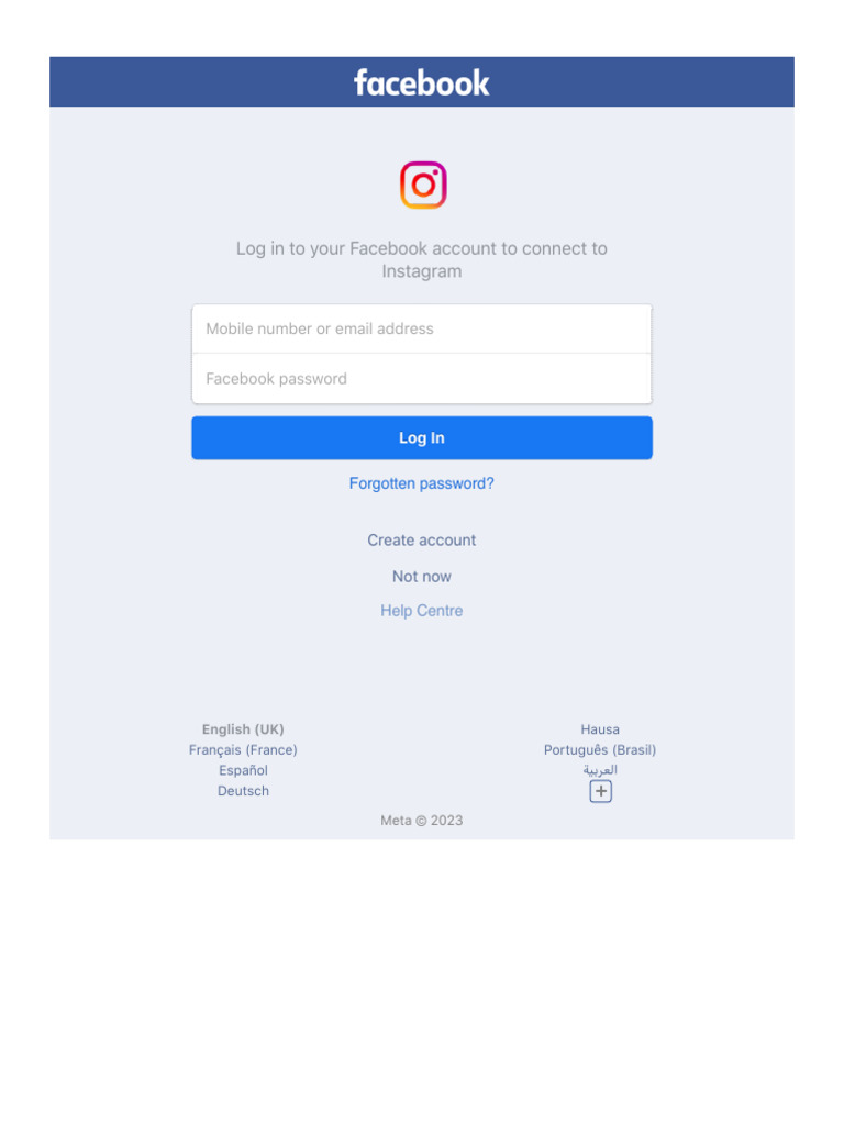 Log in To Facebook - Facebook | PDF