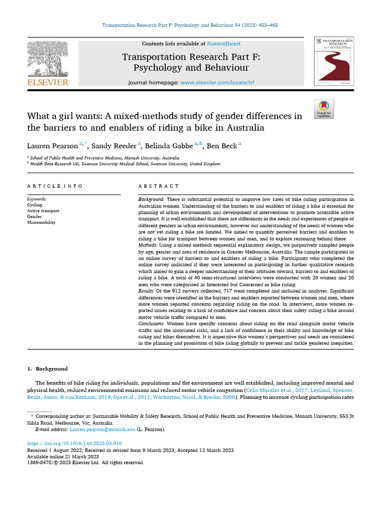 Transportation Research Part F: Psychology and Behaviour: Lauren ...