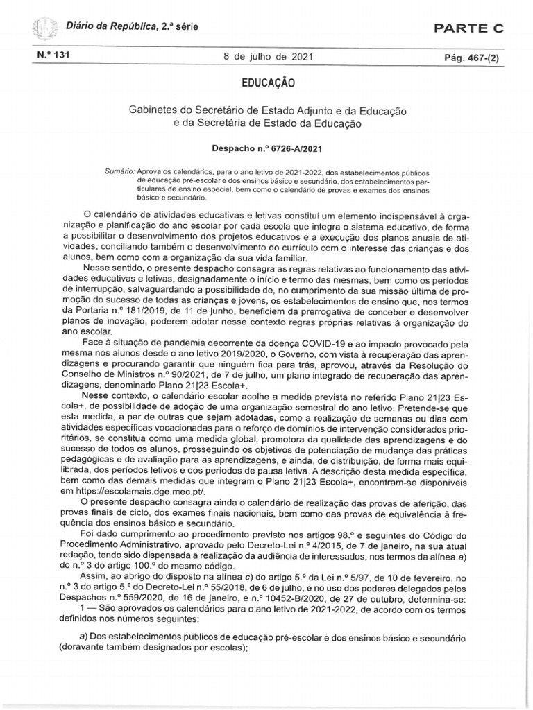 Calendario-Escolar-21-22 | PDF