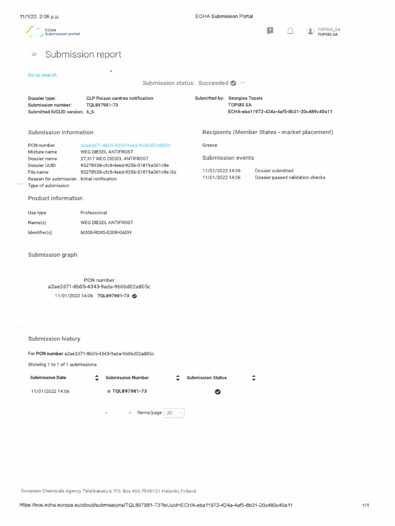 Echa Document | PDF