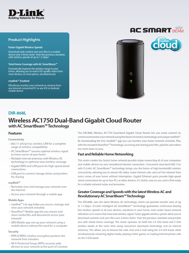 DIR 868L Datasheet EN | PDF