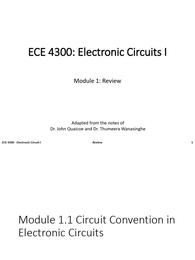 Mod 1 | PDF | Electrical Network | Computer Engineering