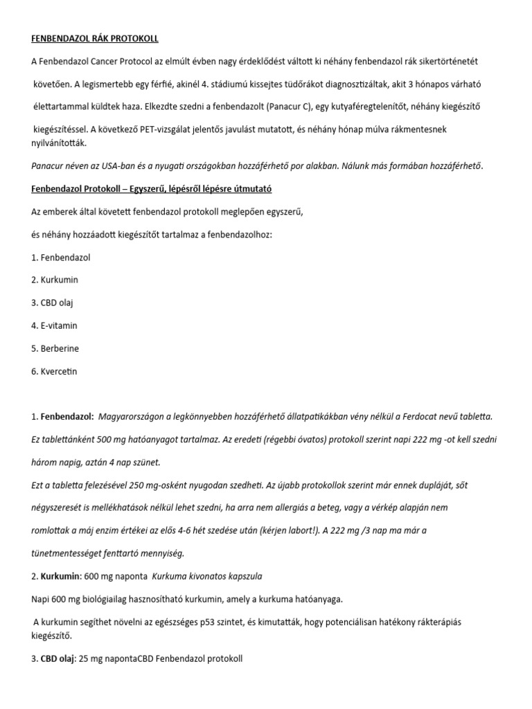 Rák Protokoll | PDF