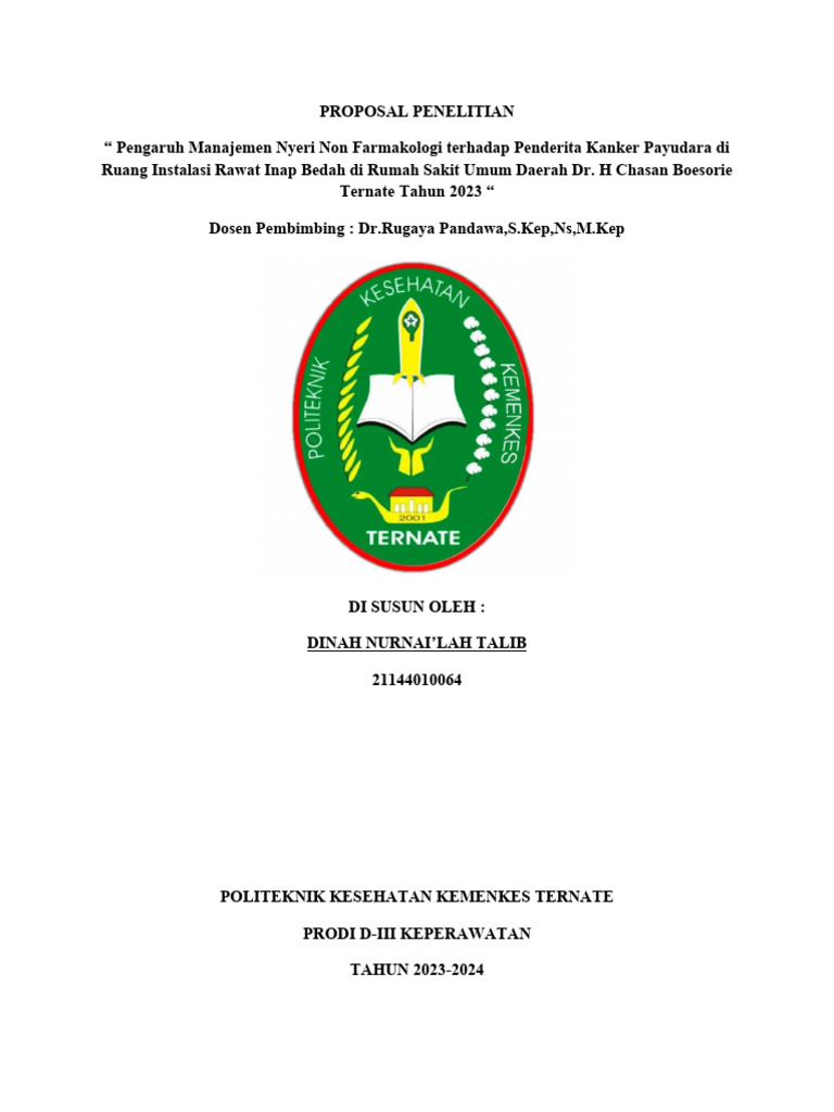 Proposal Penelitian KMB (Ca Mammae) | PDF