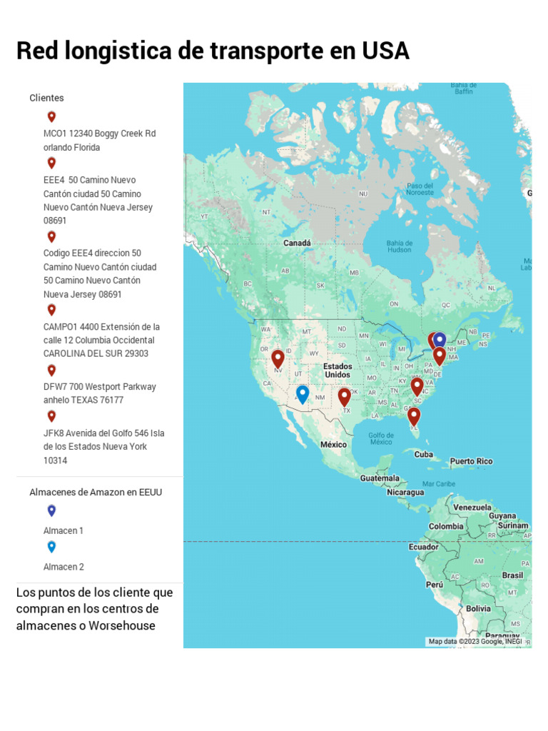 Mapa red logistica amazon | PDF