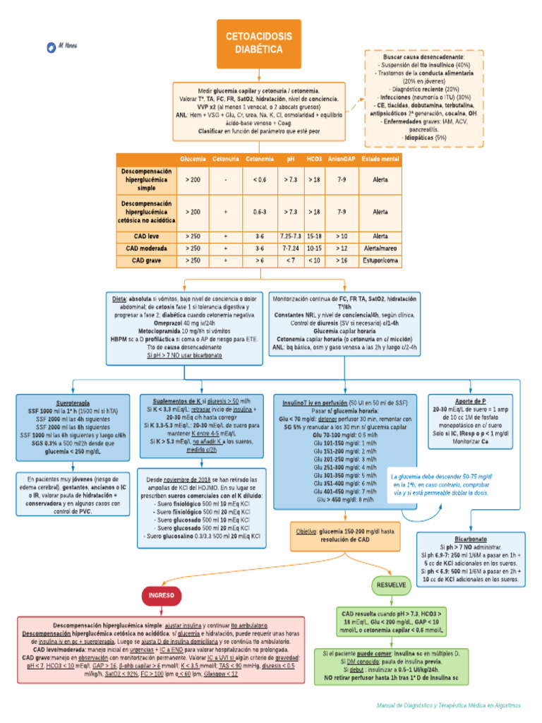 Algoritmo Cetoacidosis Diabetica | PDF | Diabetes | Endocrino