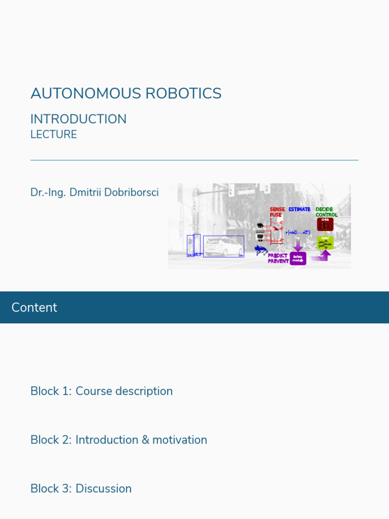 AR2022 Lec 1-Final | PDF | Robotics | Robot
