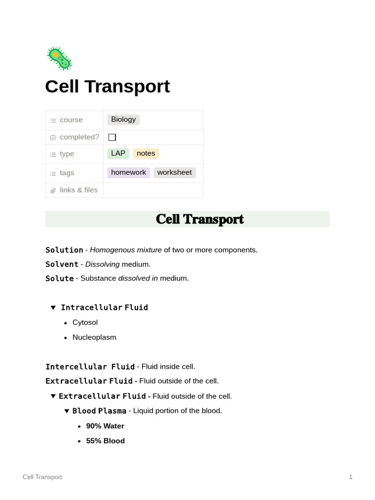 Cell Transport | PDF | Cell Membrane | Cell (Biology)