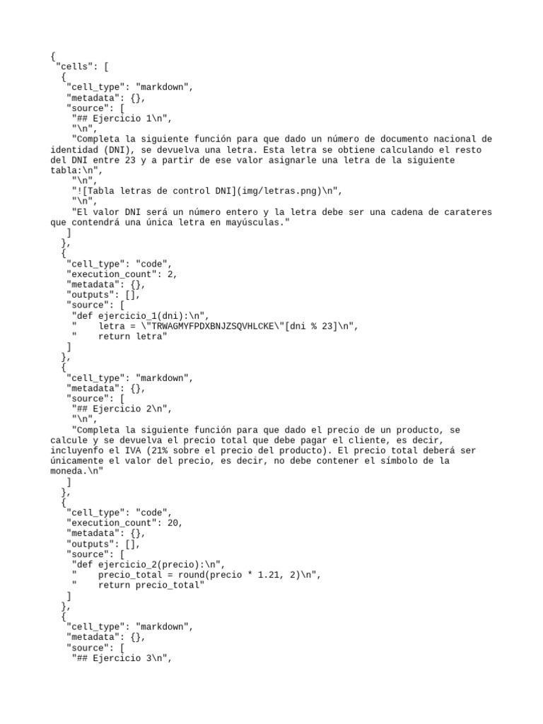 Funciones Python para Cálculos Básicos | PDF | Informática