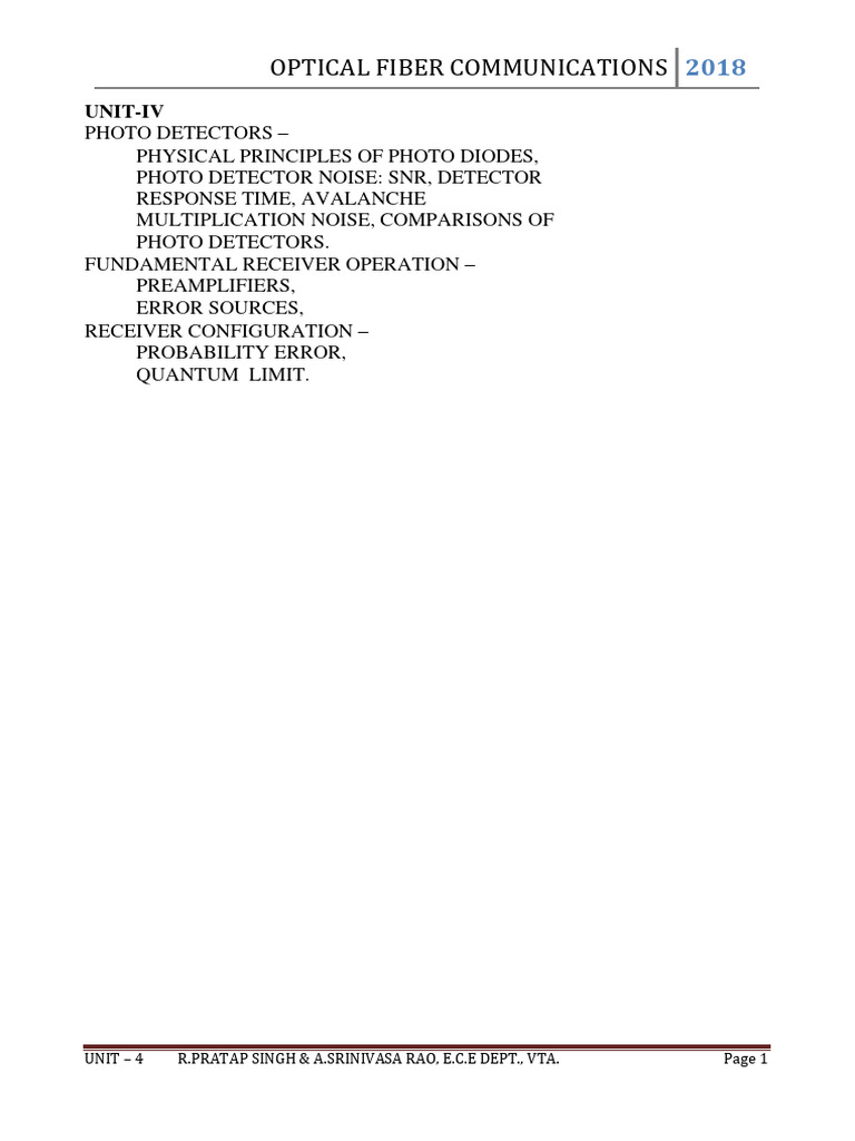 OFC UNIT-IV | PDF