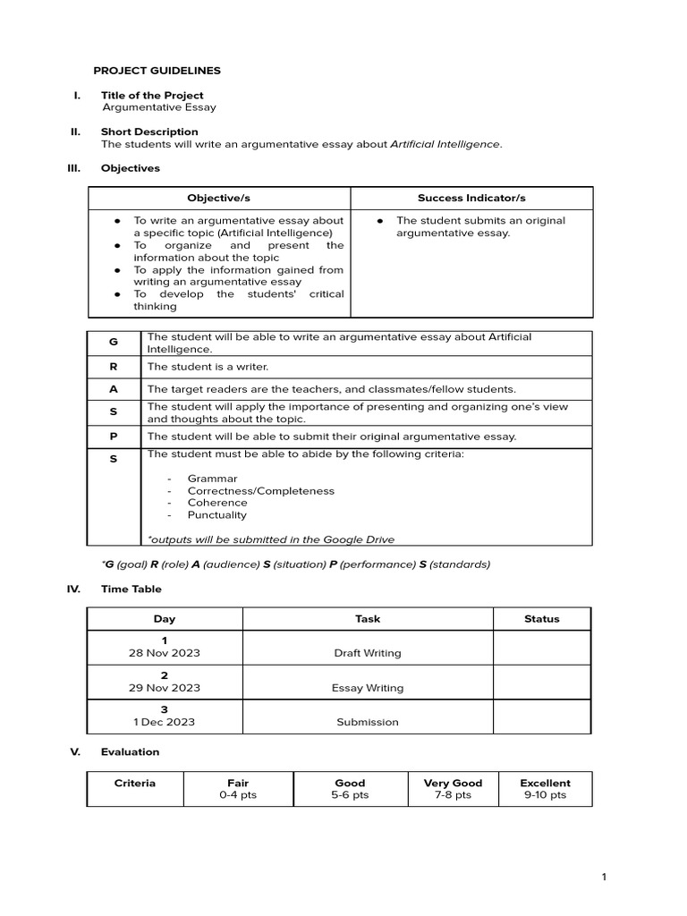 AI Essay Guide for Students | PDF | Essays | Artificial Intelligence