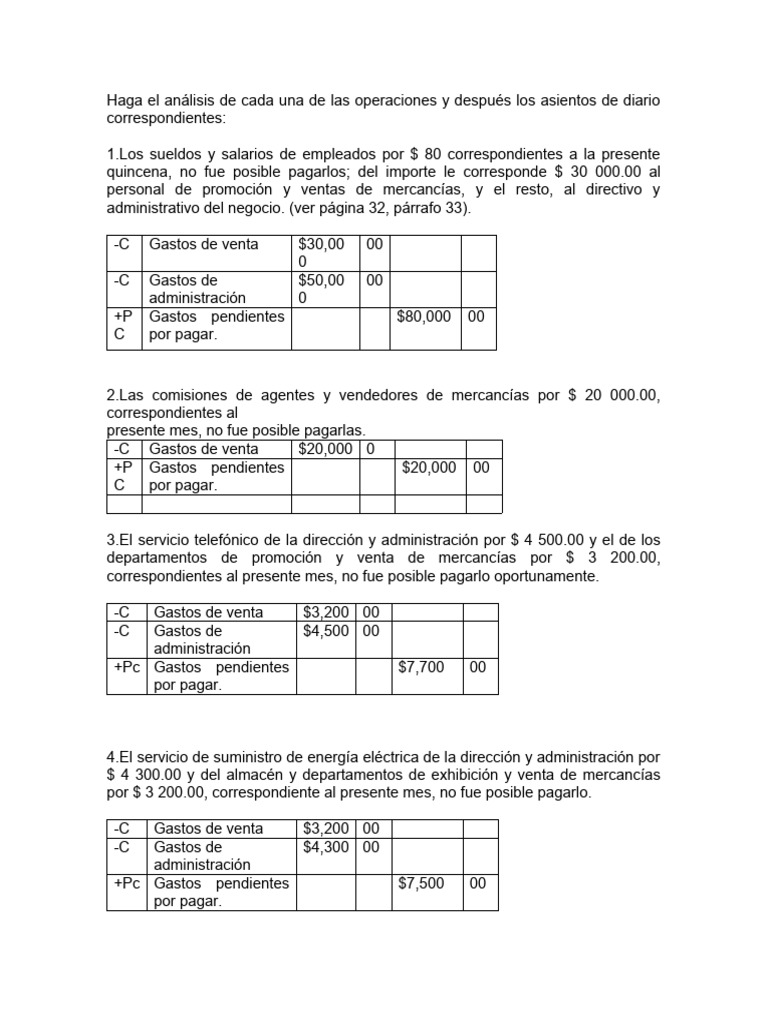 Contabilidad 85 Ejercicios | PDF | Cheque | Bancos
