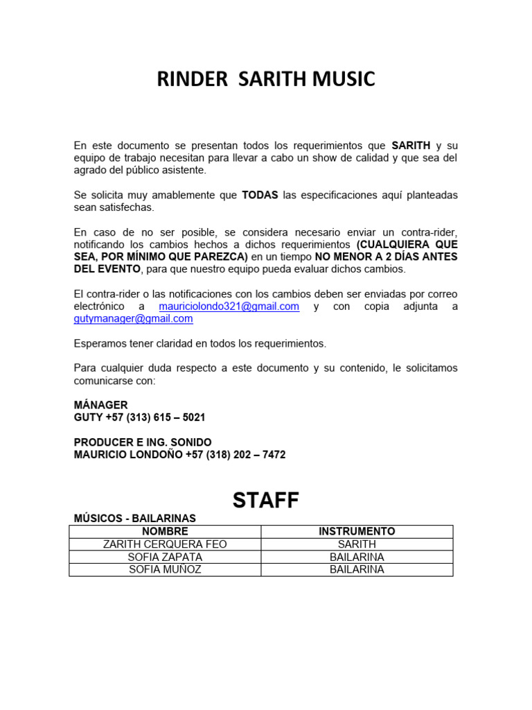 Rinder Sarith Music Pdf Micrófono Qualia