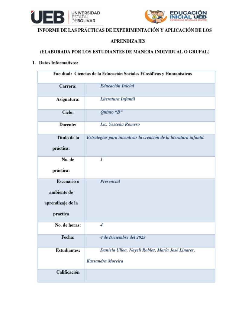 Ape 1 Literatura Infantil | PDF | Literatura infantil | Creatividad
