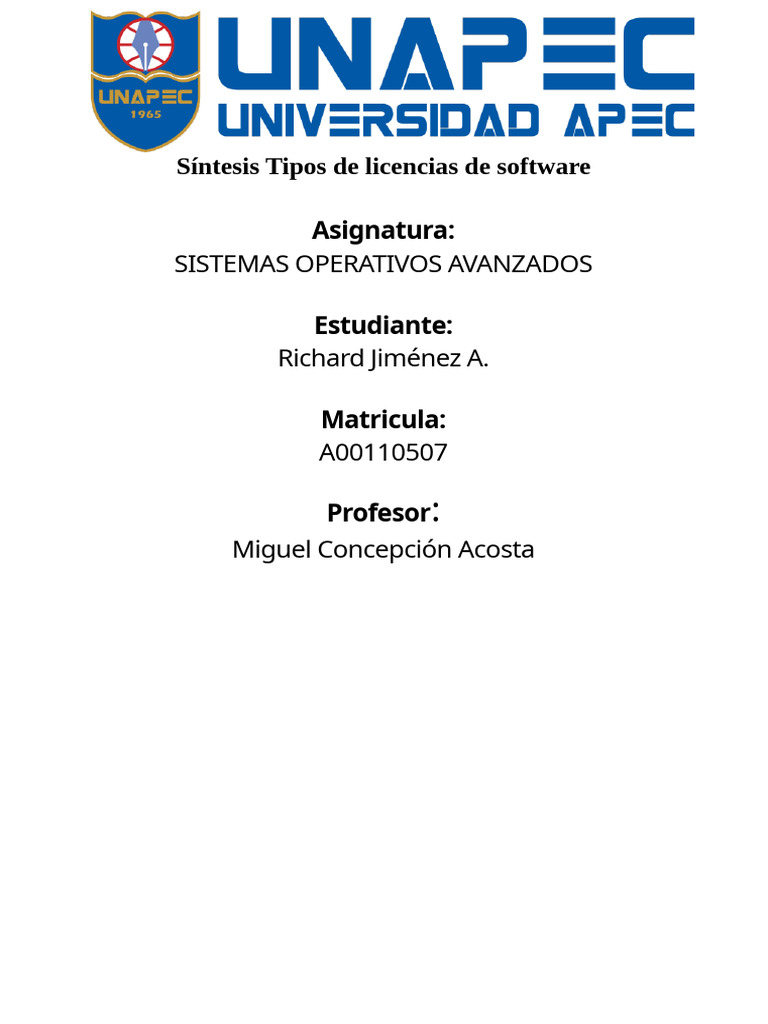 Tipos de Licencias de Software Explicadas | PDF