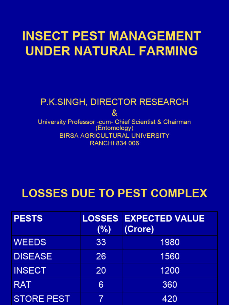 Insect Pest Management in Natural Farming | PDF | Biological Pest ...
