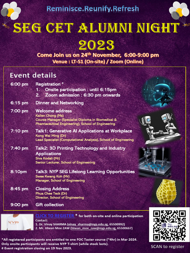 NYP SEG CET Alumni Night 2023 - Interest Registration | PDF