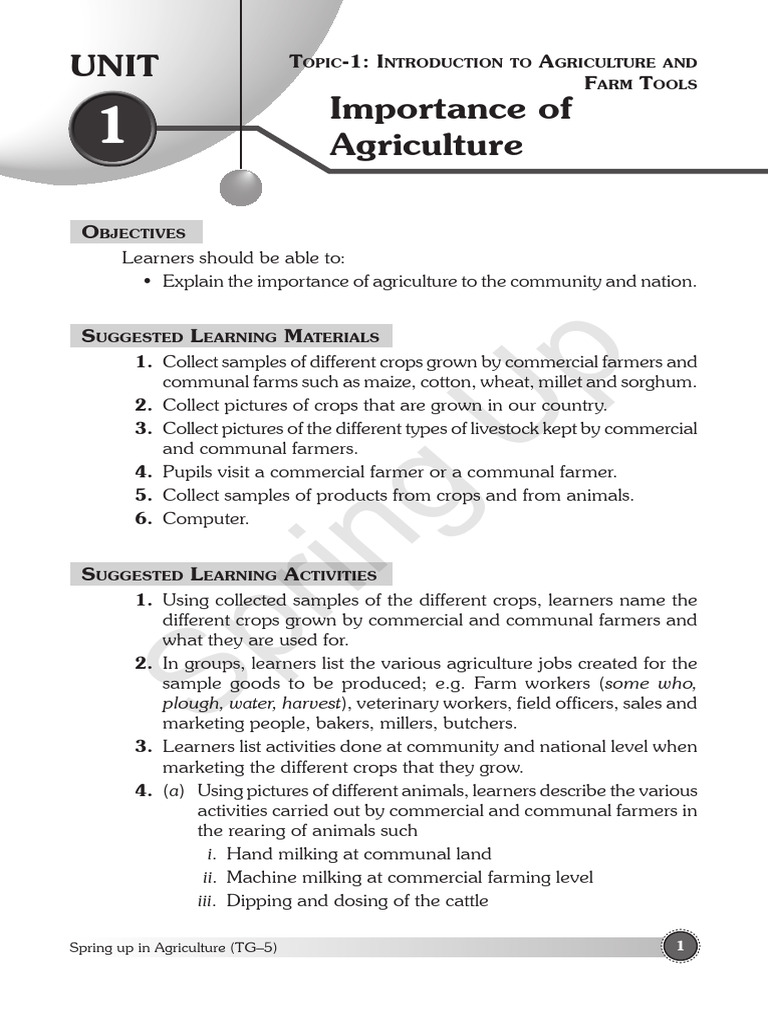 Agriculture Teachers Guides Grade 5 | Download Free PDF | Agriculture ...