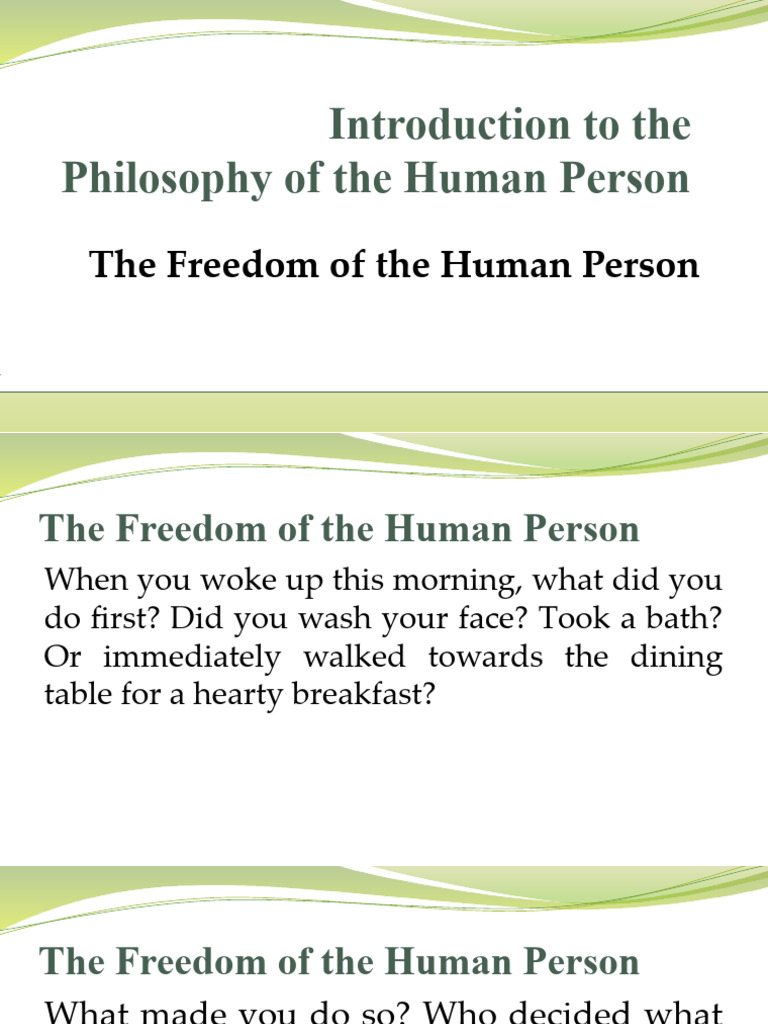 Understanding Human Freedom Elements | PDF | Free Will | Cognitive Science