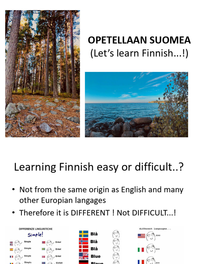 Finnish Language Learning Essentials | PDF