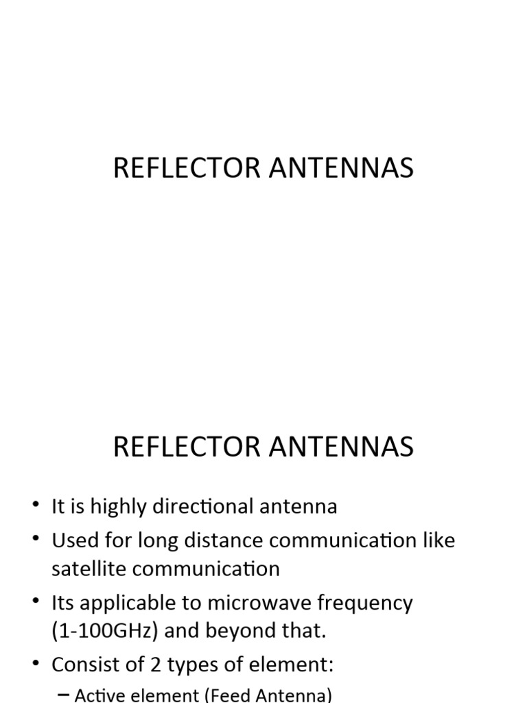 Reflector Antennas | PDF | Antenna (Radio) | Radio