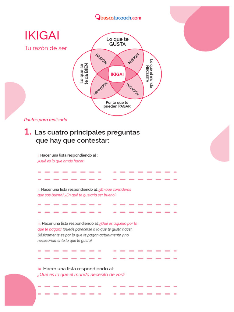 IKIGAI - Ejercicio | PDF