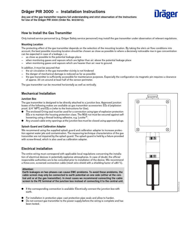 A1109436 - OP - Gas Detector PIR 3000 | PDF | Electrical Wiring | Power ...