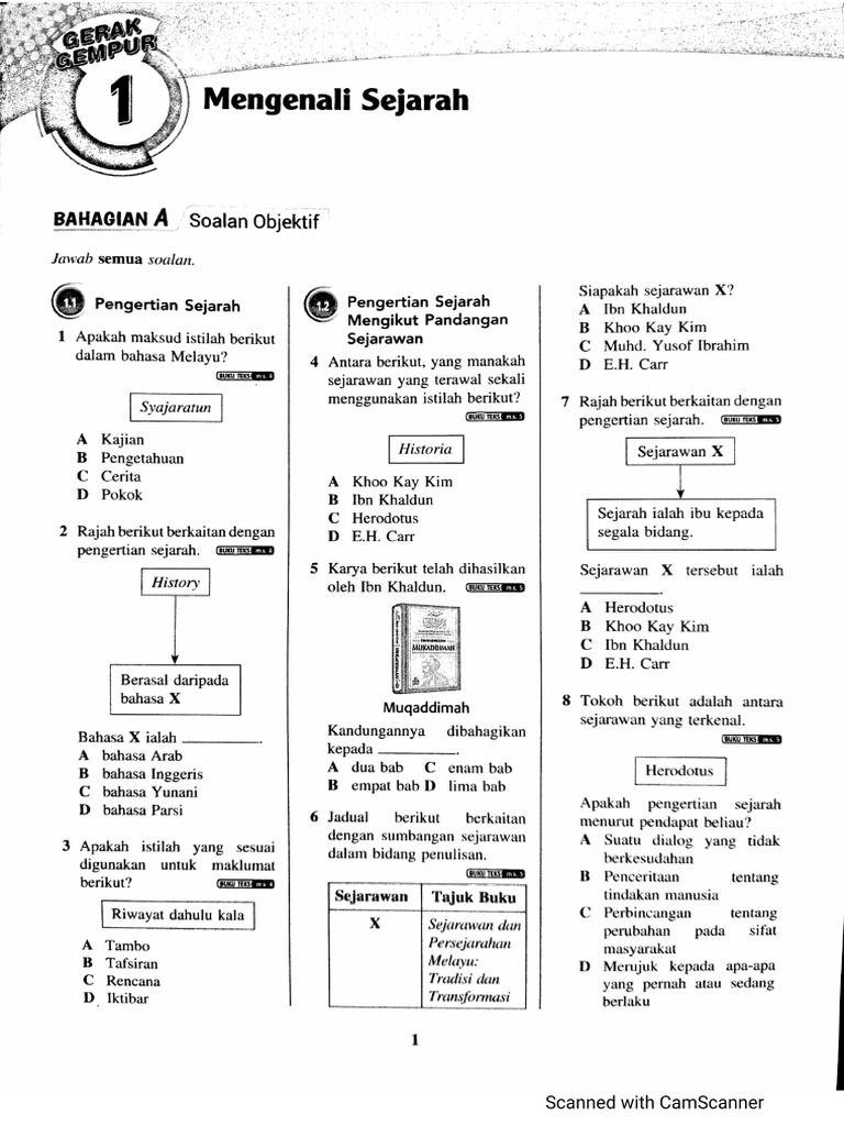 T1 SEJ Bab 1 Latihan 2 | PDF