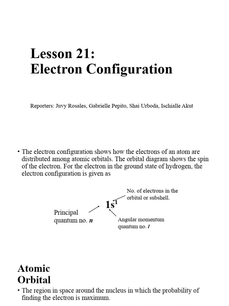 Presentation1 Genchem Report | PDF | Electron Configuration | Atomic ...