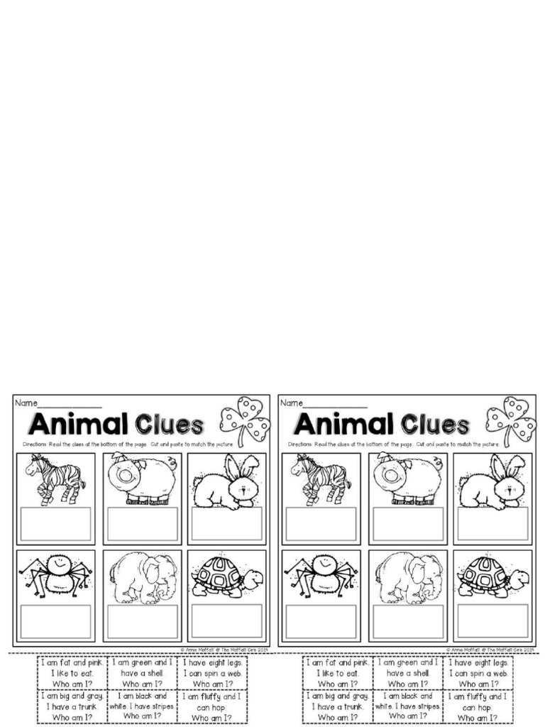 Animals Clues | PDF