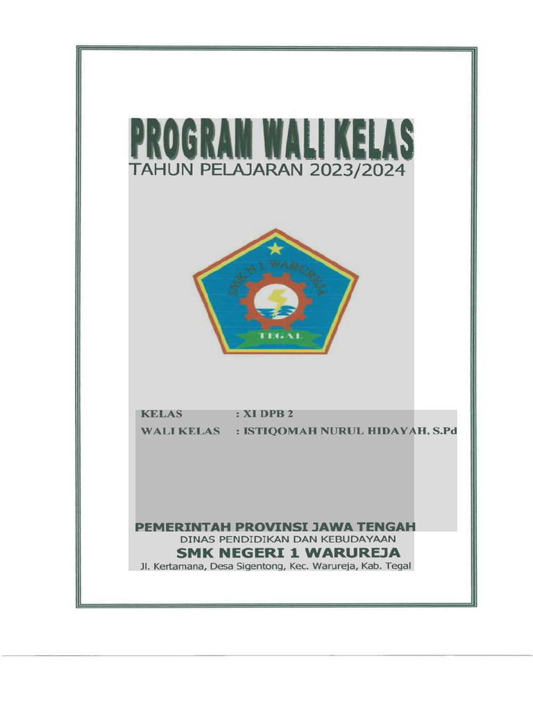 program wali kelas BR | PDF