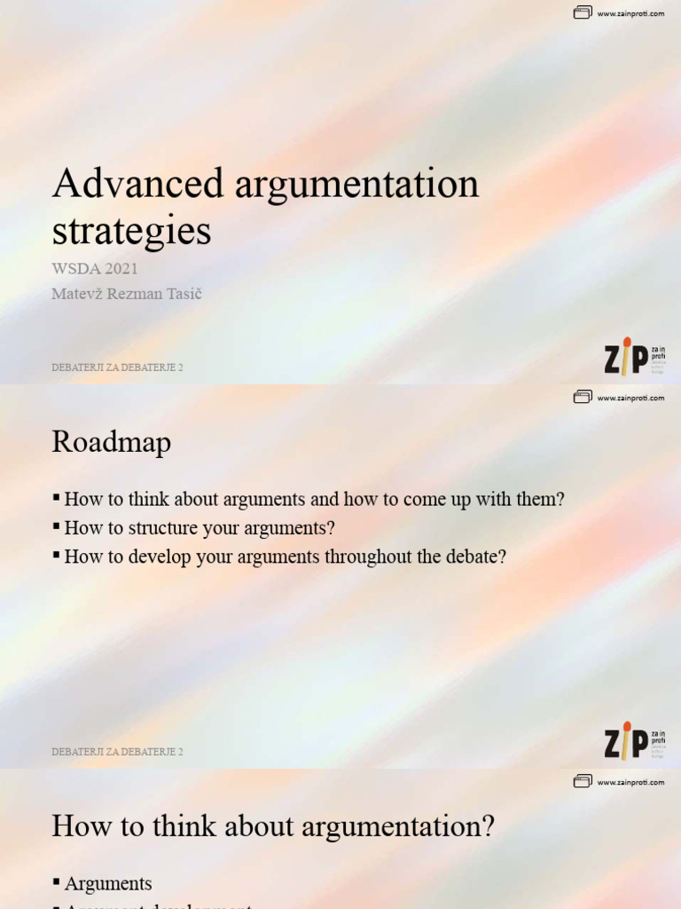 Advanced Argumentation Strategies | PDF | Argument | Human Communication
