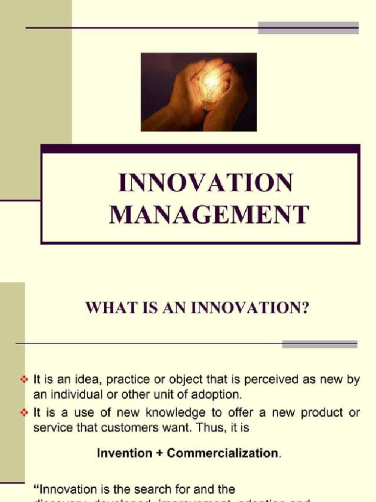 Innovation Management | PDF