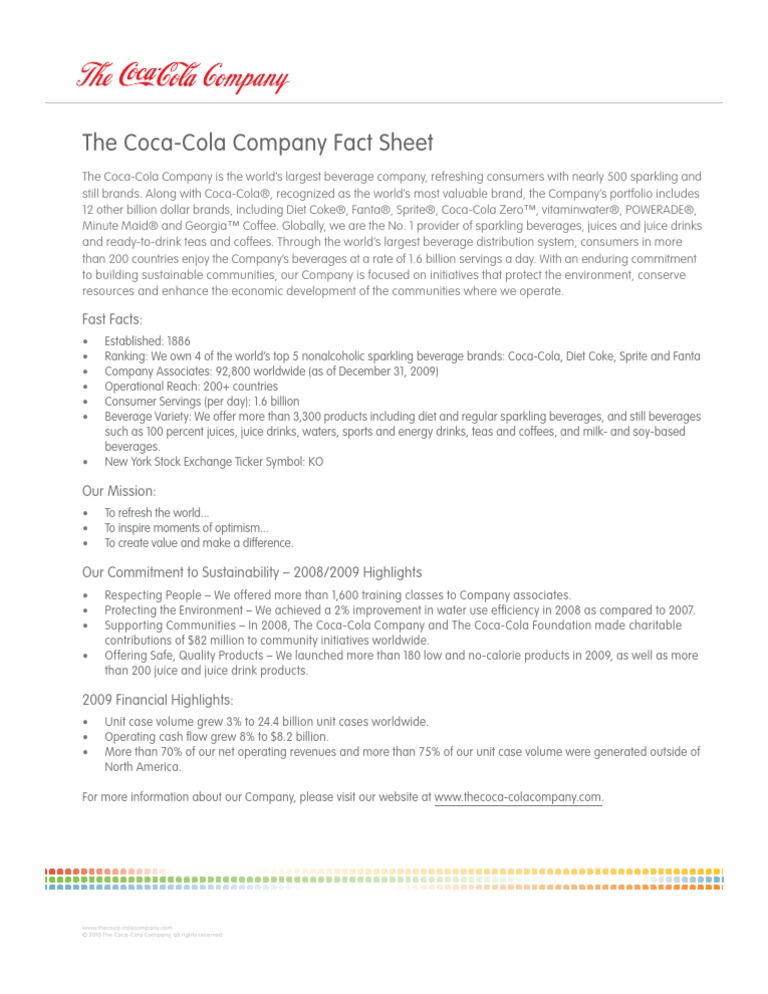 Coca-Cola Employment Opportunities Overview | PDF