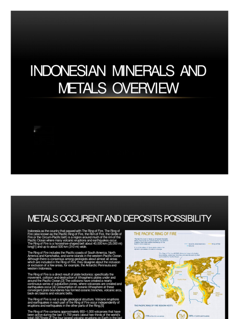 Indinesian Minerals and Metals OVERVIEW | PDF | Geophysics | Structure Of The Earth