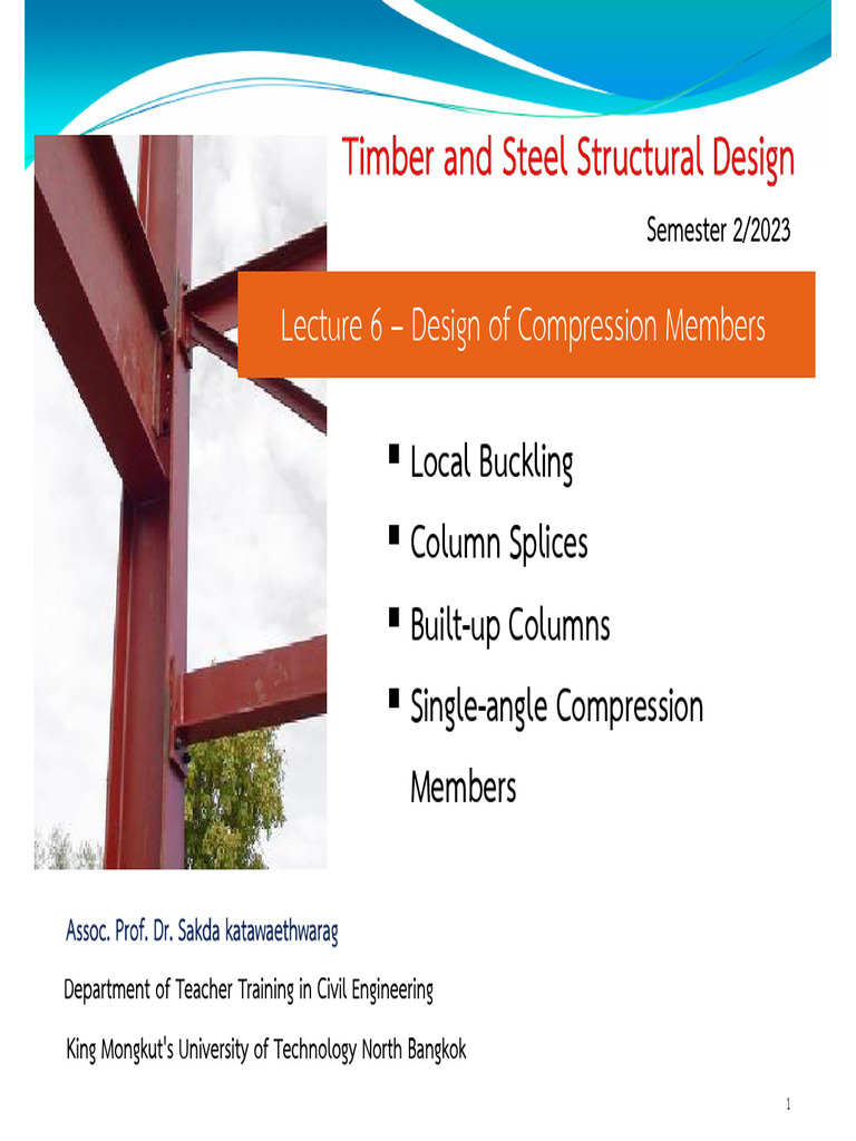 Steel L06 Compression Design | PDF | Truss | Physical Sciences