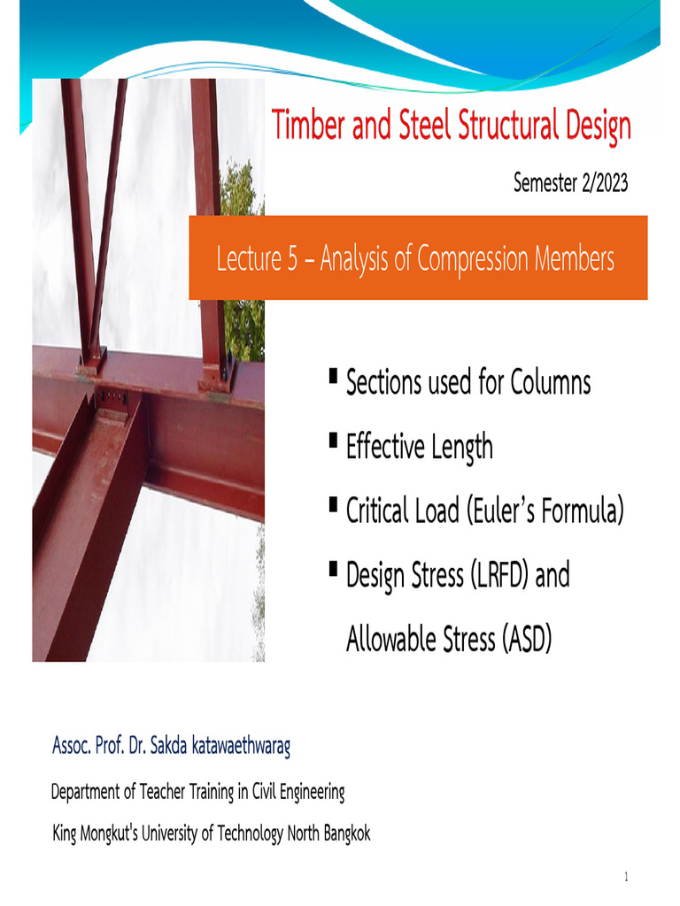 Steel L05 Compression Members | Download Free PDF | Buckling | Column