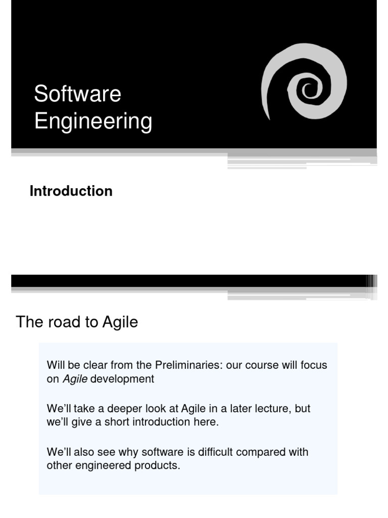SE 2324 01 Introduction | PDF | Agile Software Development | Software Engineering