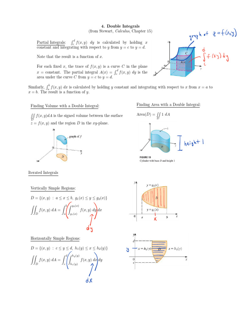 Calculus: Mastering Double Integrals | PDF | Integral | Area