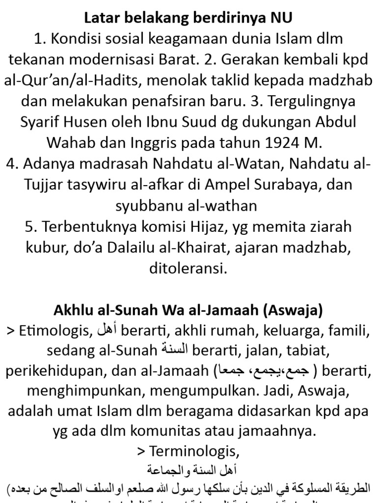 Aswaja Dan Ke NU An | PDF